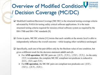 An Automated Tool for MC/DC Test Data Generation | PPT