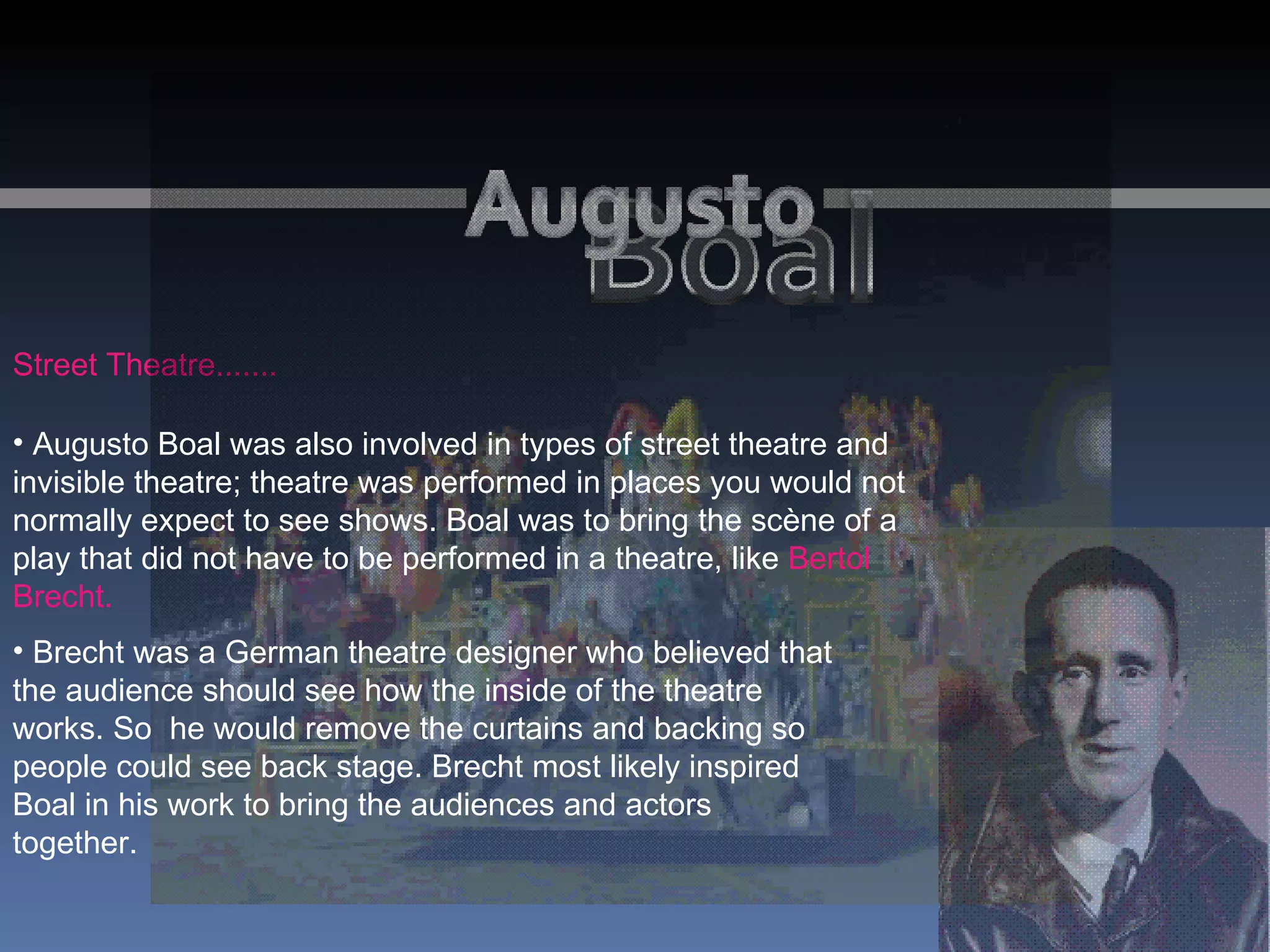 Presentation Augusto Boal | PPT