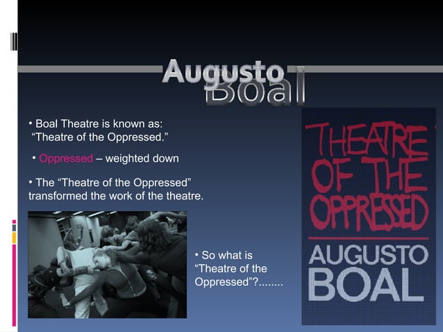 Presentation Augusto Boal | PPT