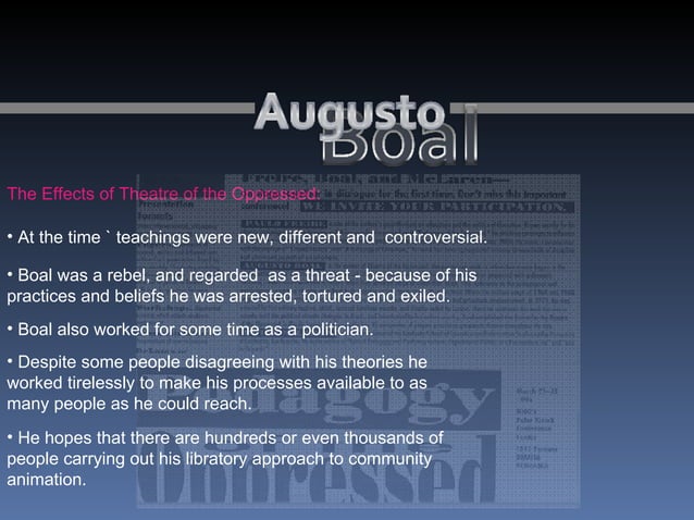 Presentation Augusto Boal | PPT