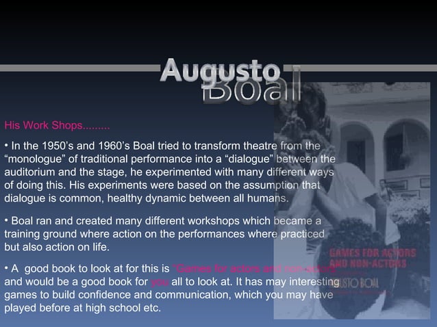 Presentation Augusto Boal | PPT