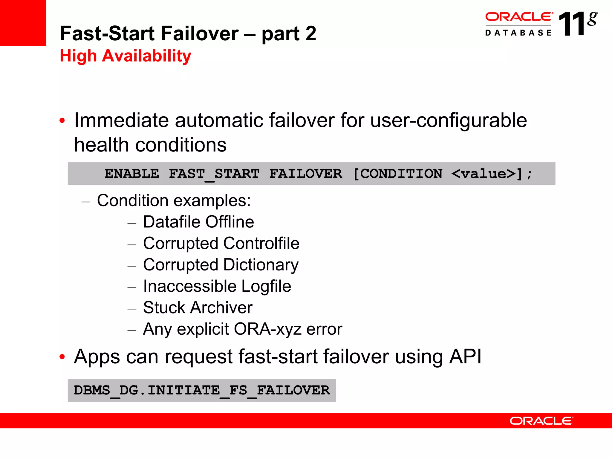 Presentation Automating Failover With Data Guard In The Cloud Ppt