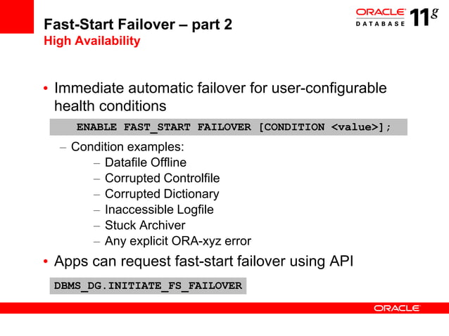 Presentation Automating Failover With Data Guard In The Cloud Ppt
