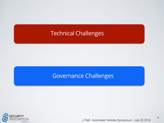 Automotive Cybersecurity Challenges for Automated Vehicles: Jonathan ...