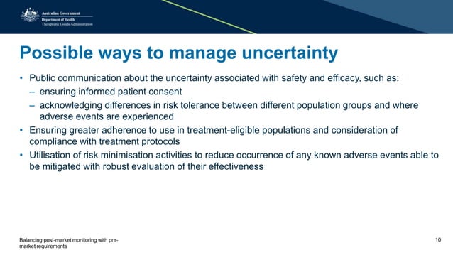 Balancing post-market monitoring with pre-market requirements | PPT