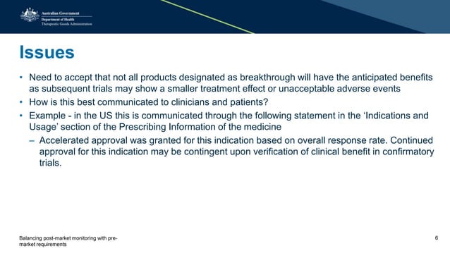 Balancing post-market monitoring with pre-market requirements | PPT