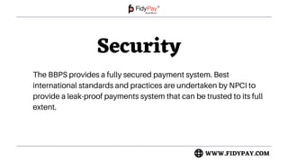 FidyPay is an excellent Bharat bill payment system Service Provider | PDF
