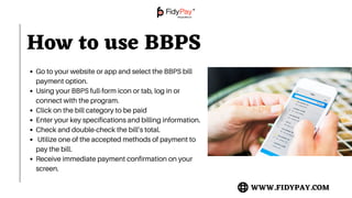 FidyPay is an excellent Bharat bill payment system Service Provider | PPT