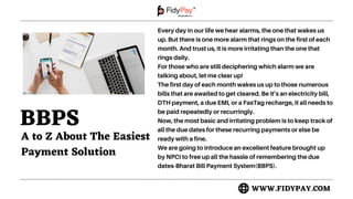 FidyPay is an excellent Bharat bill payment system Service Provider | PPT