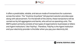FidyPay is an excellent Bharat bill payment system Service Provider | PPT