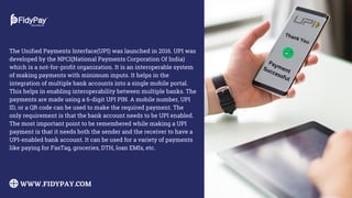 How FidyPay Is The Best UPI AutoPay Service Provider Company? | PPT