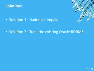 BDM9 - Comparison of Oracle RDBMS and Cloudera Impala for a hospital ...