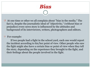 Presentation. bias in the news (2) | PPT