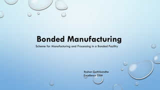 Presentation Bonded Manufacturing | PDF
