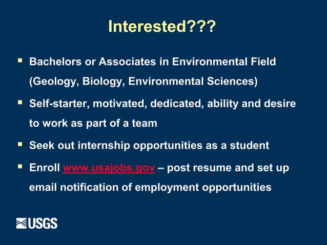 USGS Hydrologic Technician | PPT