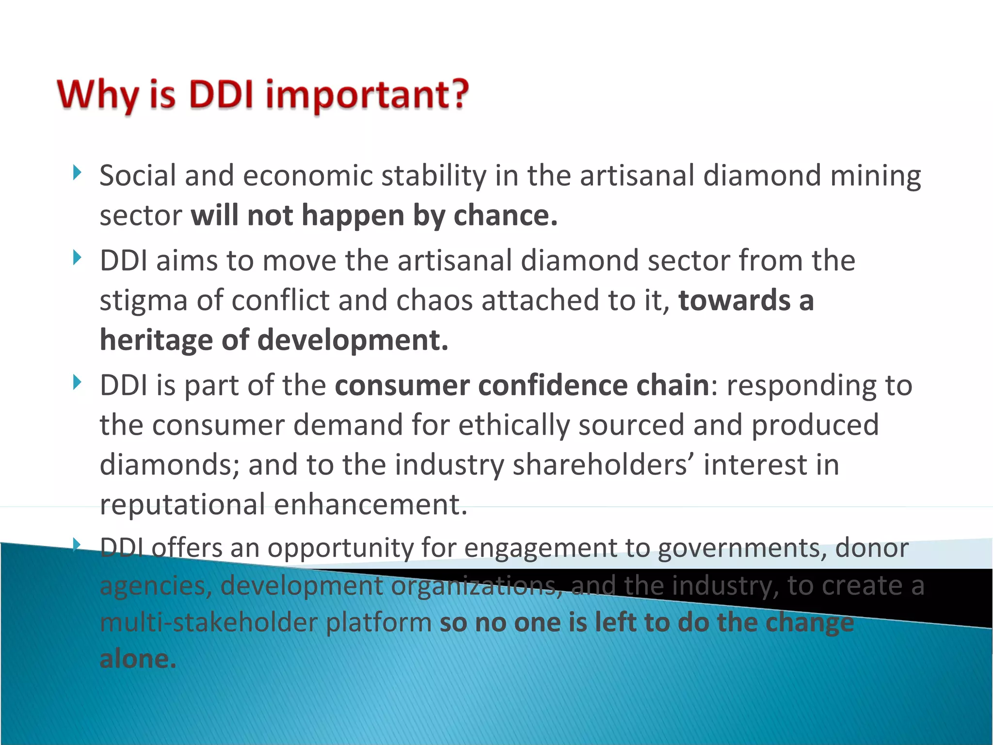 Diamond Development Initiative (DDI) | PPT
