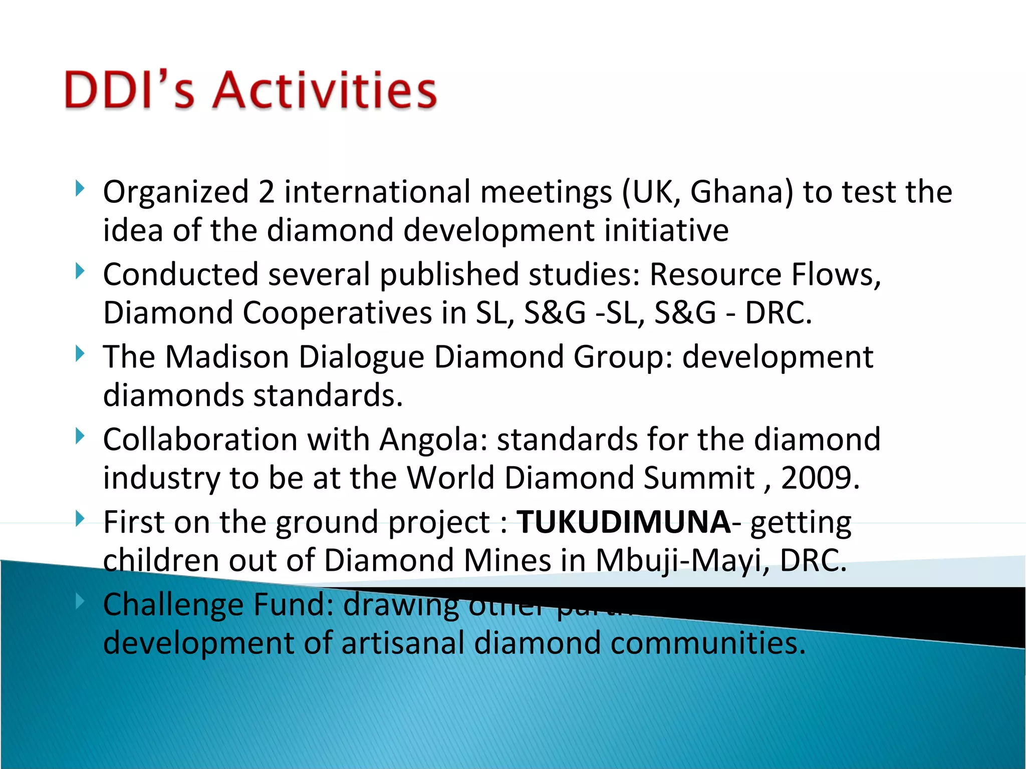 Diamond Development Initiative (DDI) | PPT