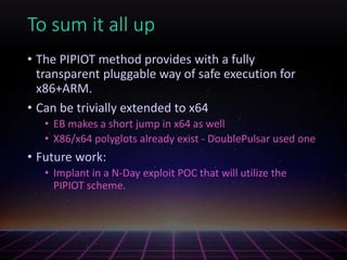 Pipiot - the double-architecture shellcode constructor | PPTX