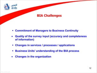Effective BIA for optimum BCM Benefit | PPT