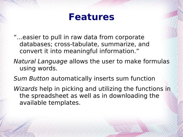 Presentation Calc | ODP