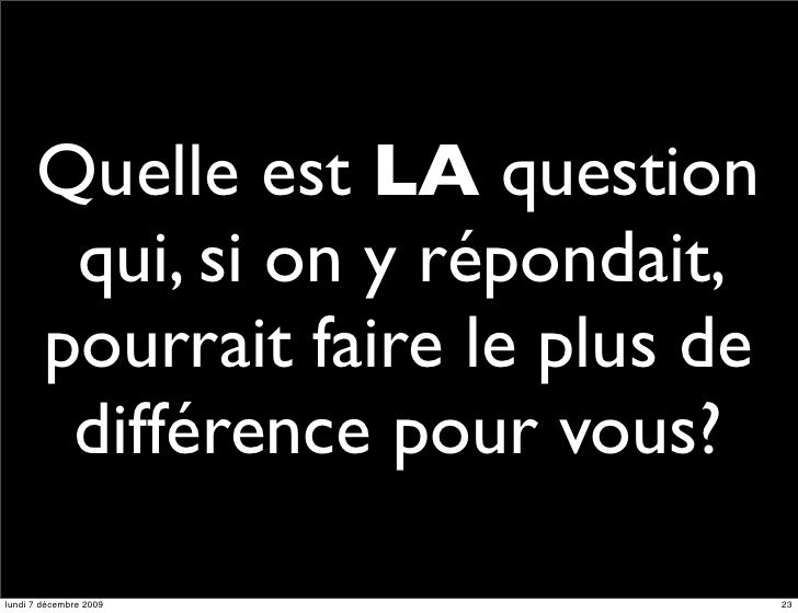 L'art de se poser de bonnes questions L'art de se poser de bonnes questions