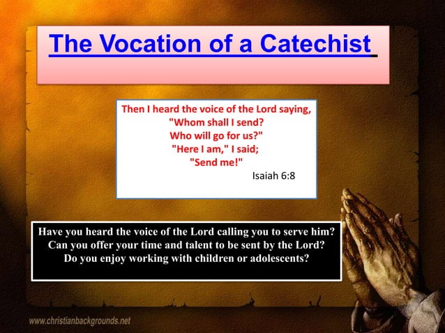 Orientation to Catechism Teachers | PPTX