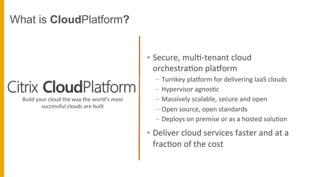 Presentation citrix cloud platform for infrastructure as a service | PDF
