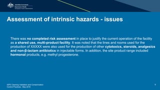 Presentation: Cleaning and Contamination Control: A regulatory ...