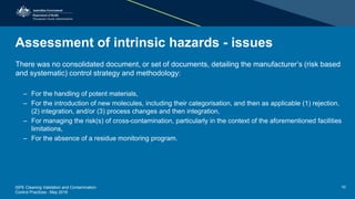 Presentation: Cleaning and Contamination Control: A regulatory ...