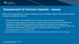 Presentation: Cleaning and Contamination Control: A regulatory ...