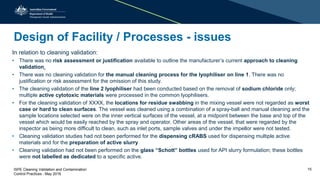 Presentation: Cleaning and Contamination Control: A regulatory ...