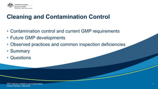 Presentation: Cleaning and Contamination Control: A regulatory ...