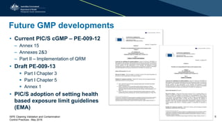 Presentation: Cleaning and Contamination Control: A regulatory ...