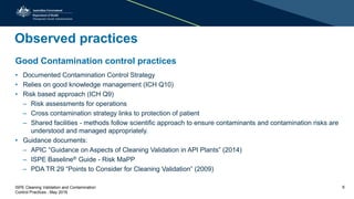 Presentation: Cleaning and Contamination Control: A regulatory ...