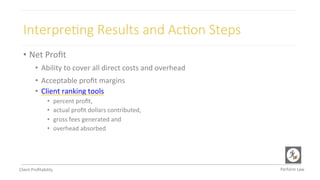 Calculating Client Profitability: Analysis to Action | PPT