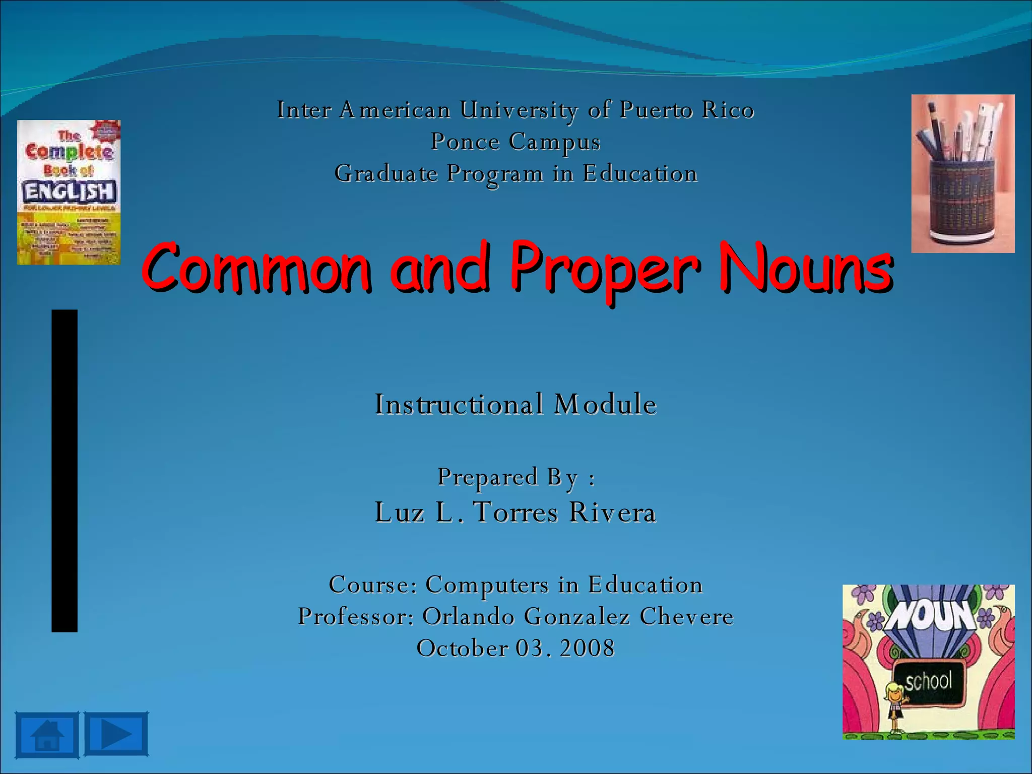 Presentation Common And Proper Nouns.E | PPT