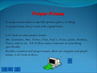 Presentation Common And Proper Nouns.E | PPT