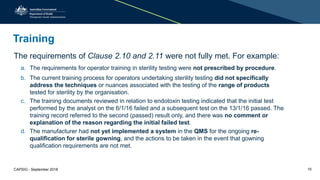 TGA presentation: Common inspection deficiencies | PPTX