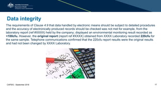 TGA presentation: Common inspection deficiencies | PPTX
