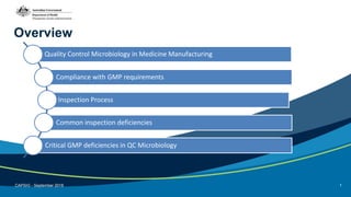 TGA presentation: Common inspection deficiencies | PPTX