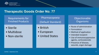 TGA presentation: Common inspection deficiencies | PPTX