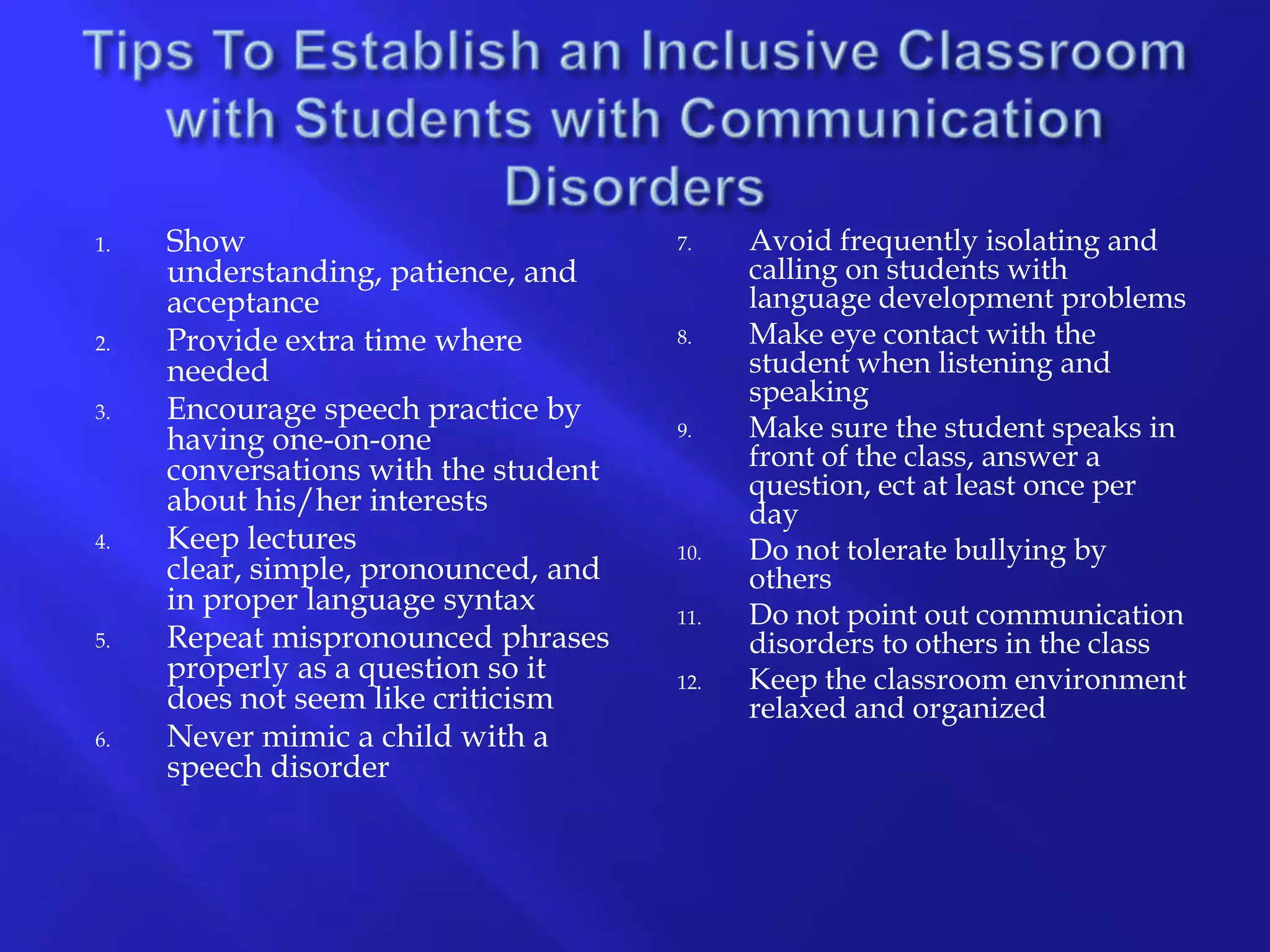 Communication disorders | PPTX