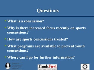 Presentation concussion and sports -official aans-cns-think first ...
