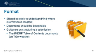 Presentation: Conformity assessment evidence | PPTX