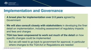 Presentation: Conformity assessment evidence | PPTX