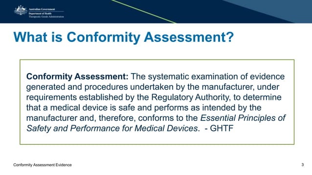 Presentation: Conformity assessment evidence | PPTX