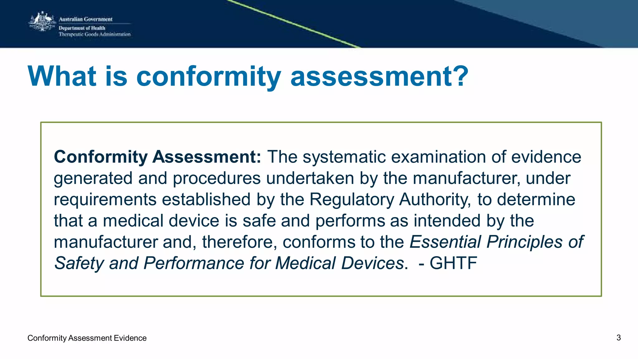 Presentation: Conformity Assessment Evidence | PDF