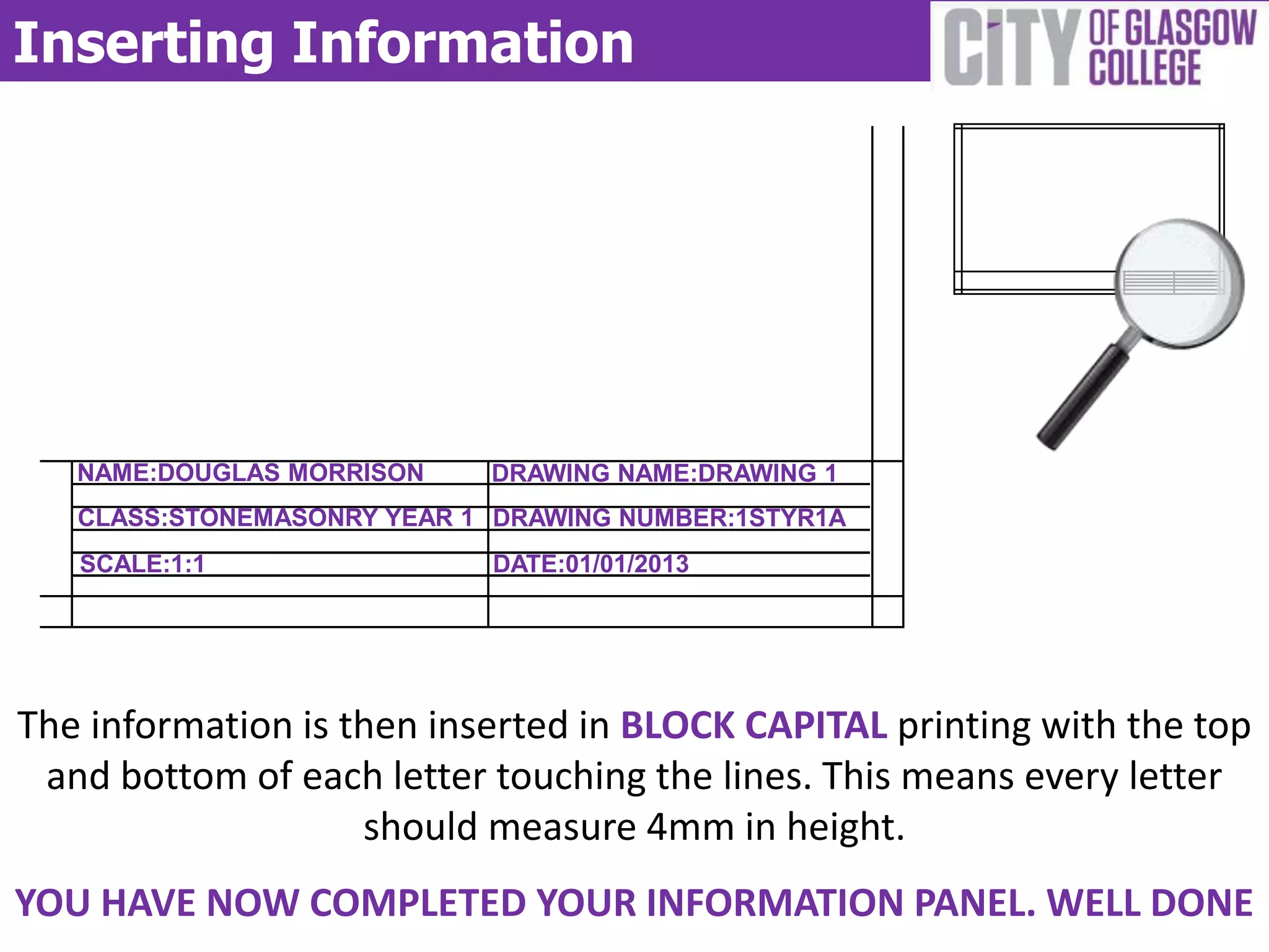 Presentation constructing an information panel | PPTX