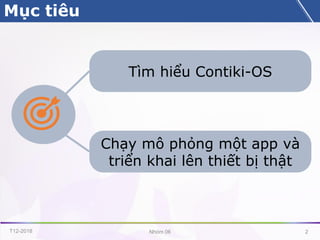 Presentation Contiki OS - Vietnamese | PDF