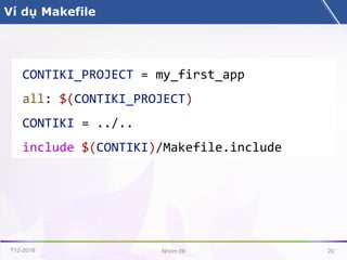 Presentation Contiki OS - Vietnamese | PDF